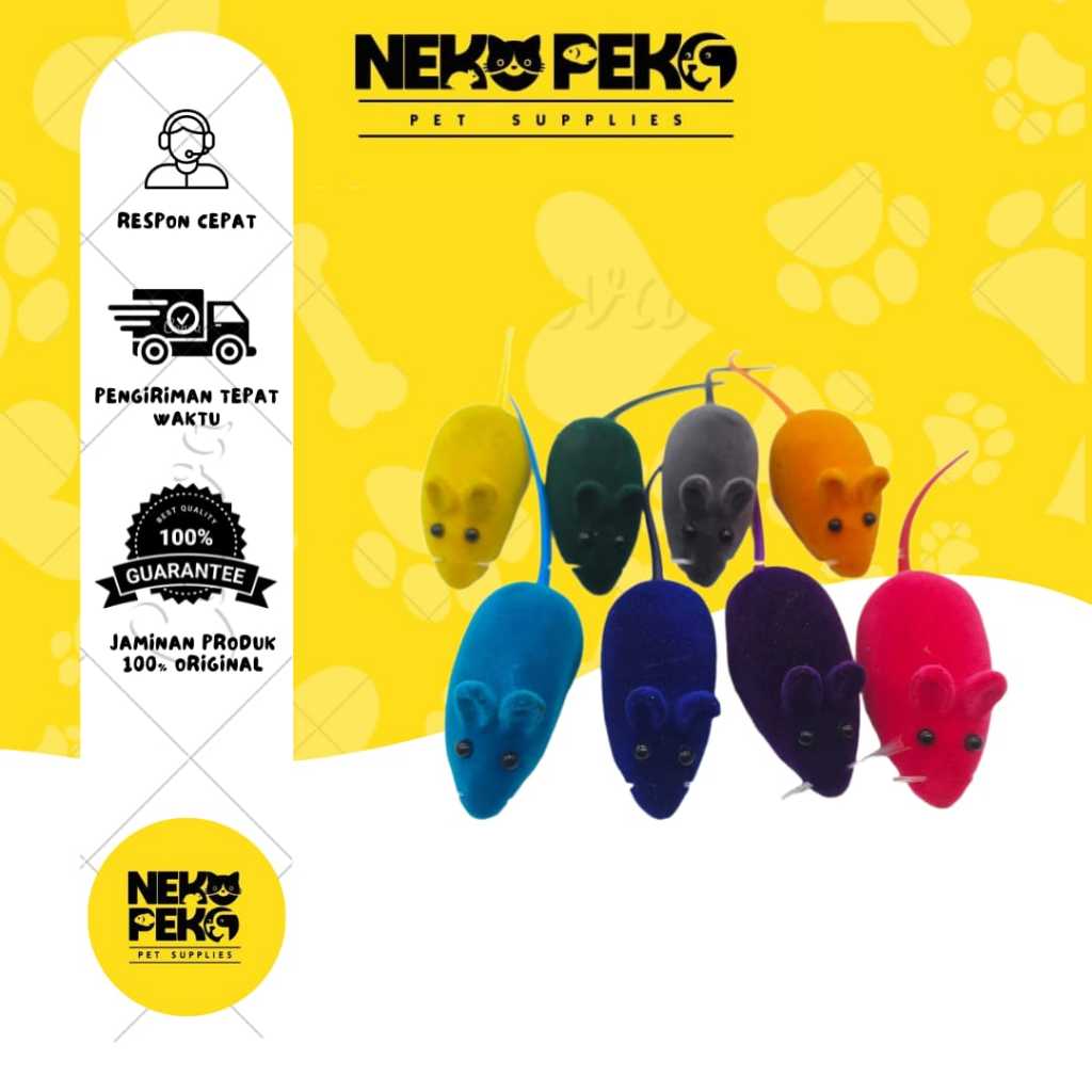 Jual Mainan Tikus Kucing WARNA RANDOM / Cat Toys Bunyi Cit Cit / Dog ...