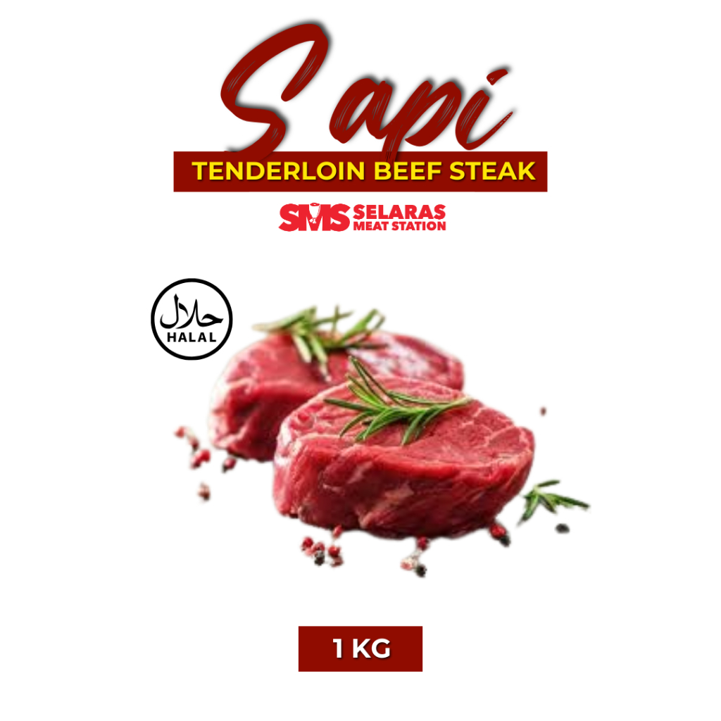 Jual Beef Tenderloin Steak AUS Grade A/Daging Sapi Has Dalam 1 Kg ...
