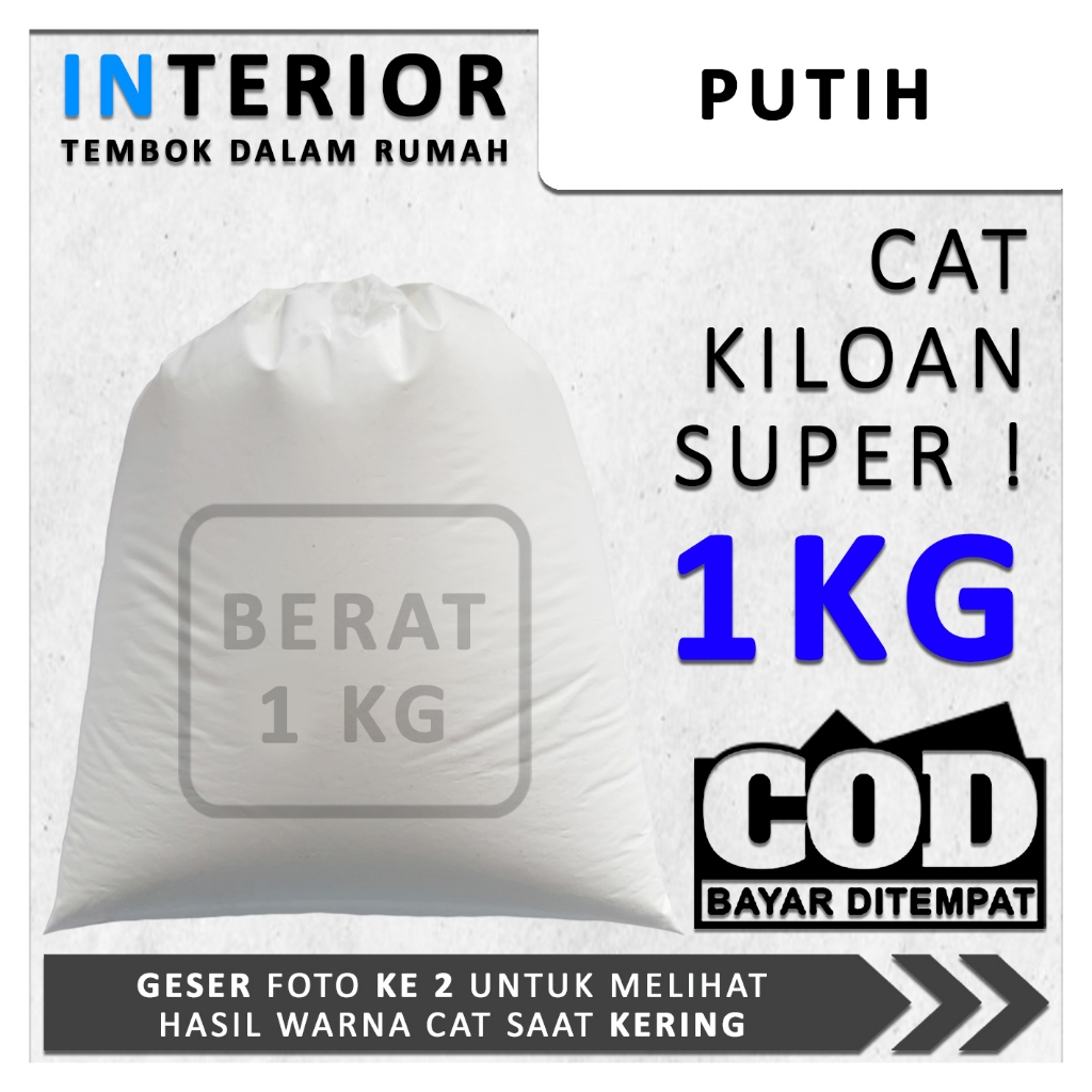 Jual TERMURAH ! Cat Tembok Kiloan 1 Kg Pro Super Murah Wangi dan Bagus ...