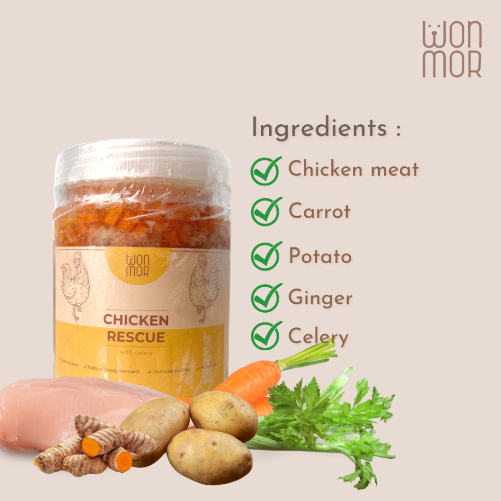 Jual Chicken Rescue | Dog Cooked Food with Soup | WONMOR (makanan ...