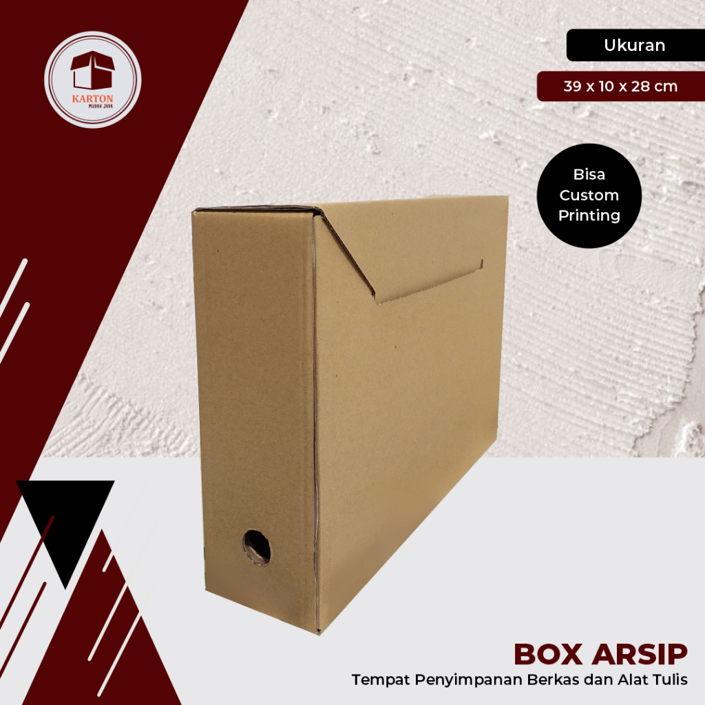 Jual BOX ARSIP UK. 38 x 10 x 28 cm - polos/karton/boxsurat/boxdokument ...
