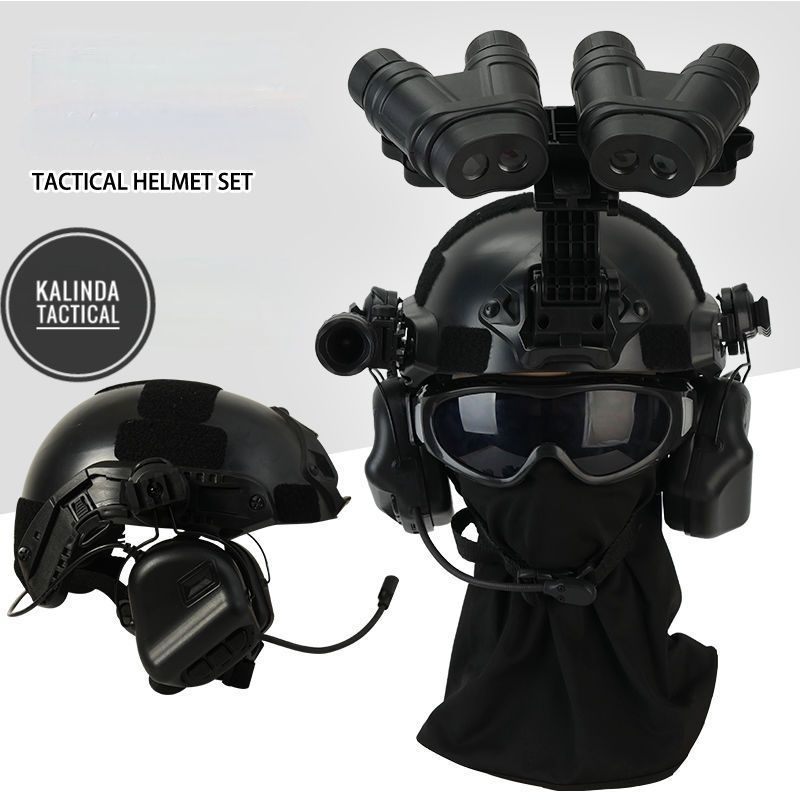 Jual Tactical Helm Set Lowbudged NVG dummy GPNVG 18 Headphone Glass ...