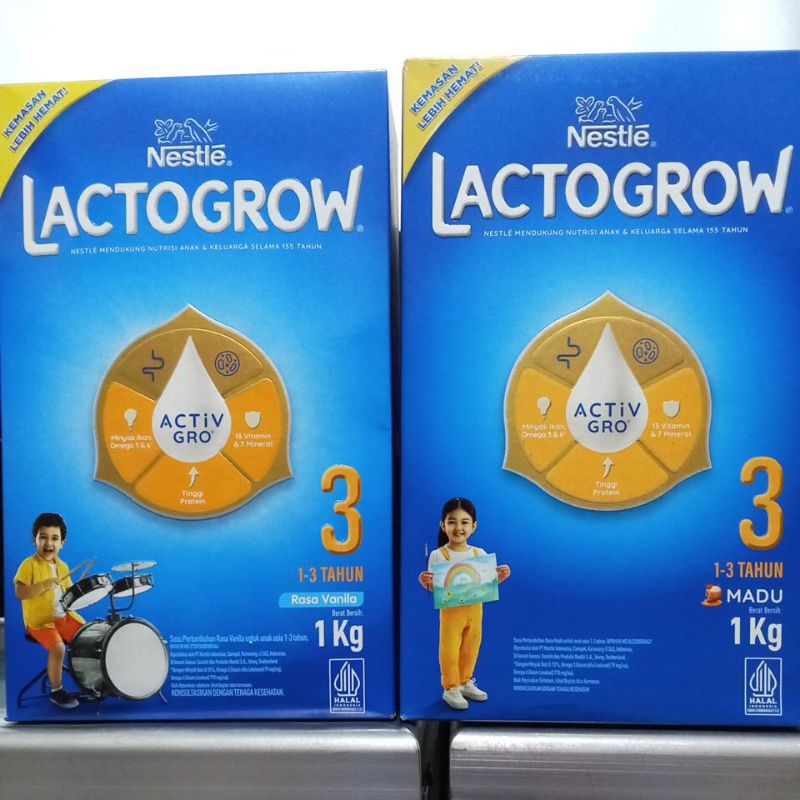 Jual lactogrow 3 madu 1KG lactogrow 3 vanila 1KG | Shopee Indonesia