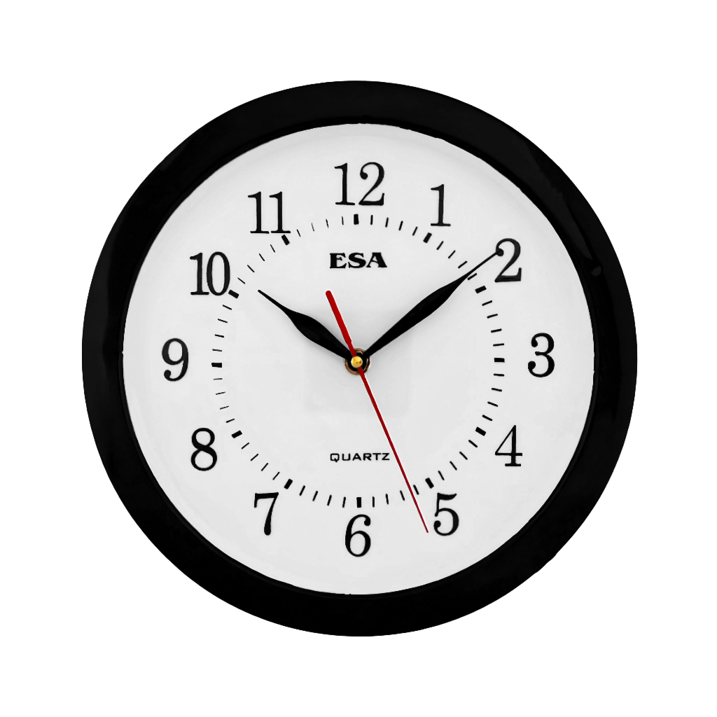 Jual ESA Jam Dinding Minimalis Modern 27cm Warna Hitam | Shopee Indonesia