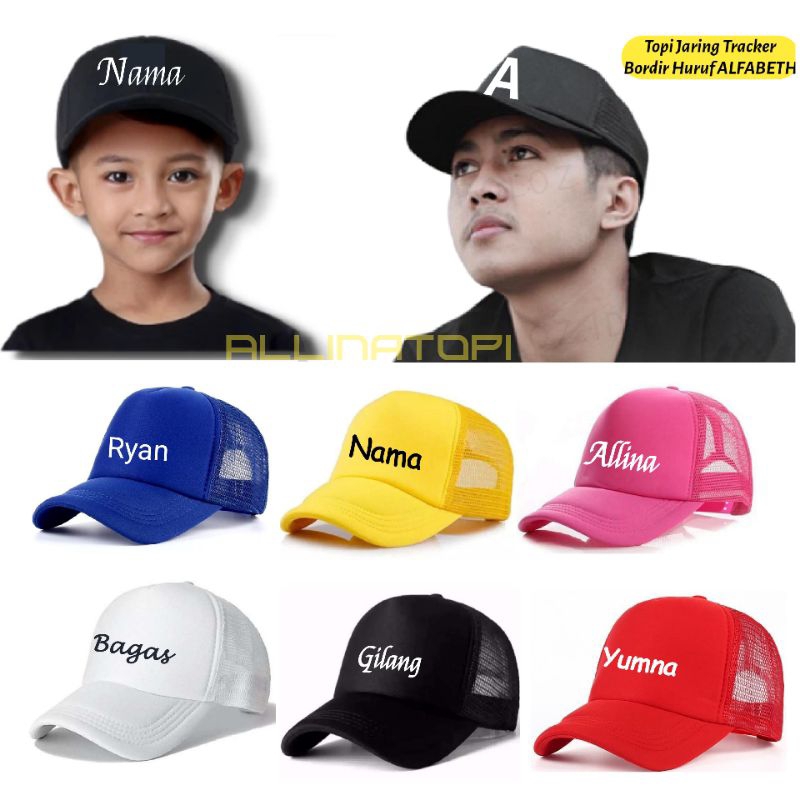 Jual Topi Jaring Anak Dan Dewasa Free Bordir Nama / Topi Jaring Costum ...