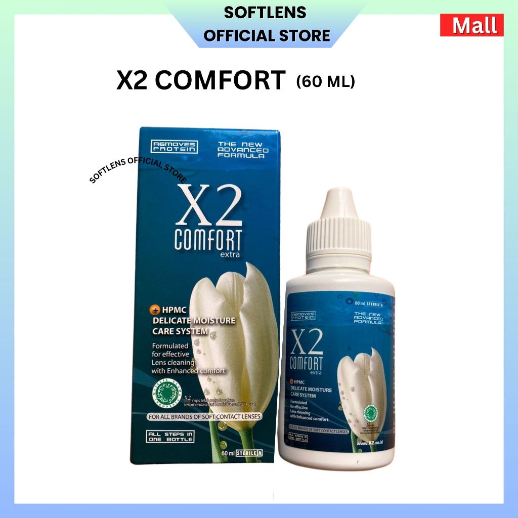 Jual Cairan Softlens X2 Comfort 60ml Exp 2028 / Air Softlens X2 60ML ...
