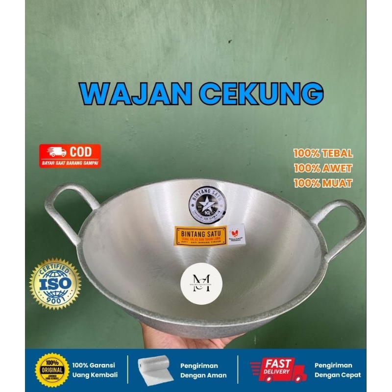 Jual Wajan Cekung No.10 No.12 No.14 /Kuali/ Wok Pan / Wajan Tradisional ...