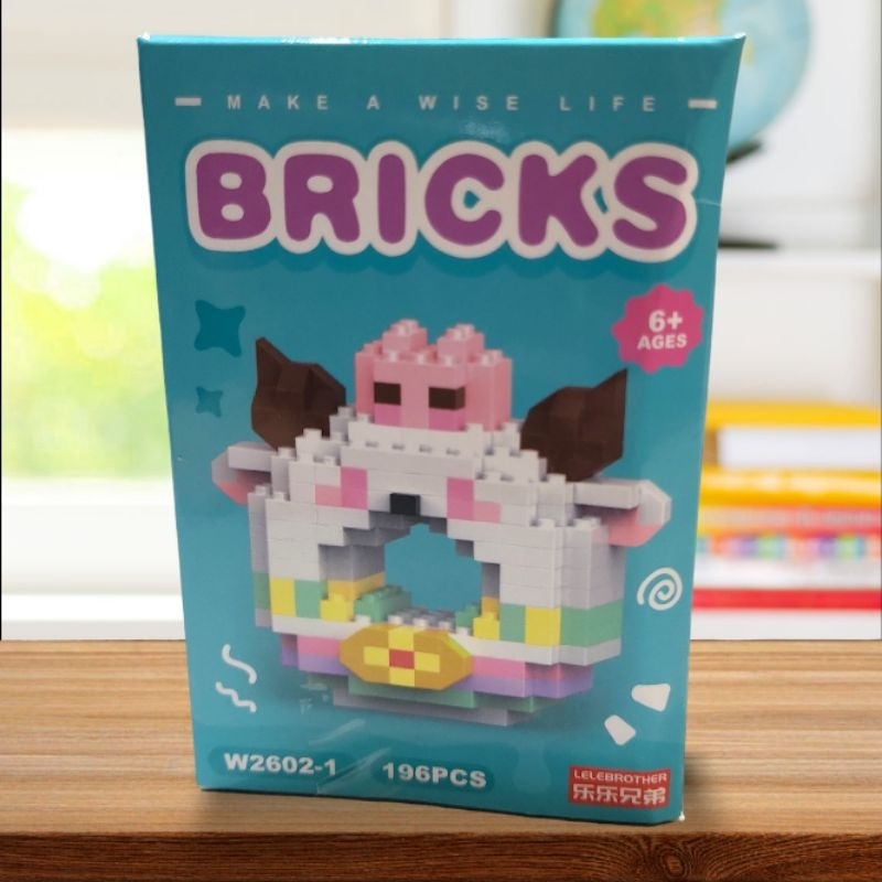 Jual mini bricks karakter bentuk donat | Shopee Indonesia