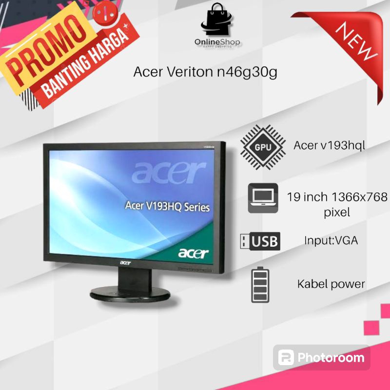 Jual Monitor LCD 19" inch Acer V193HQL Like new | Shopee Indonesia