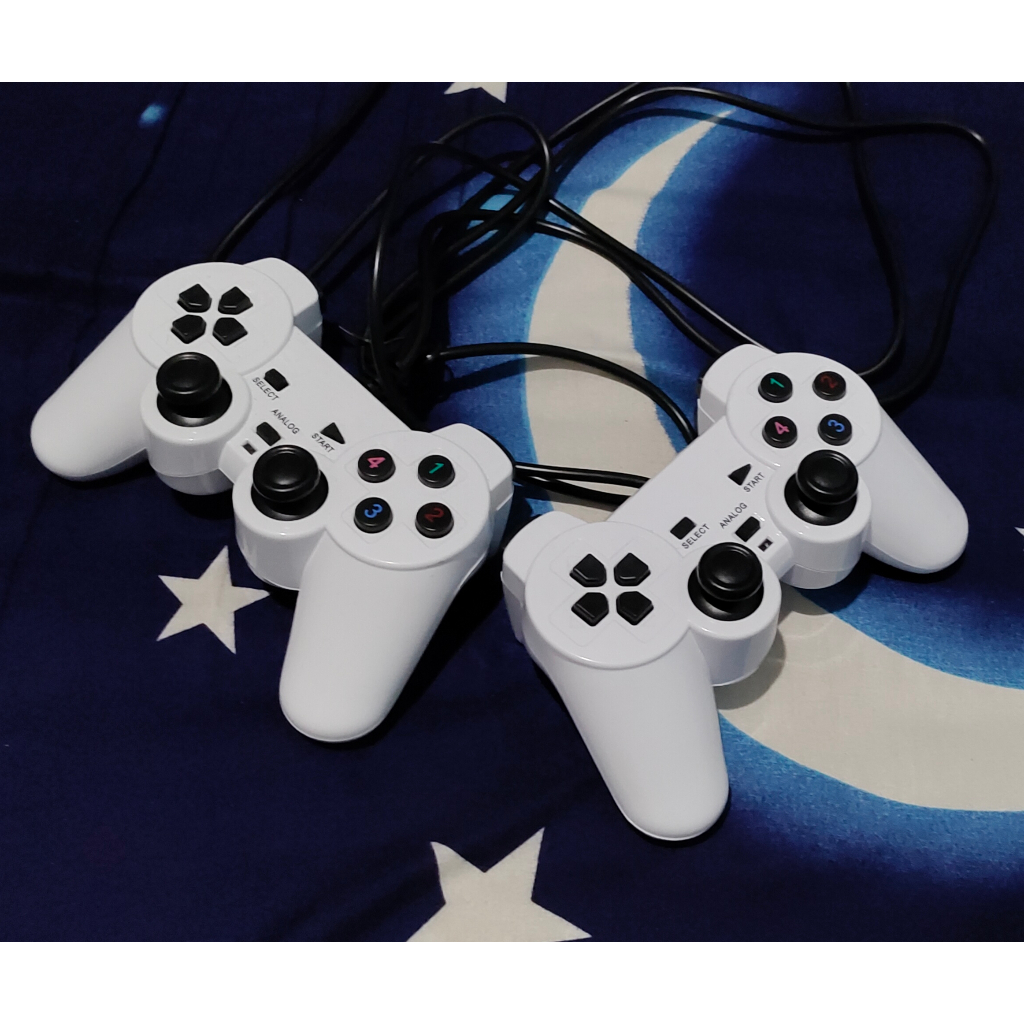 Jual Joystick Double - Game Pad Double White PS3 / PC Stick Gamepad ...