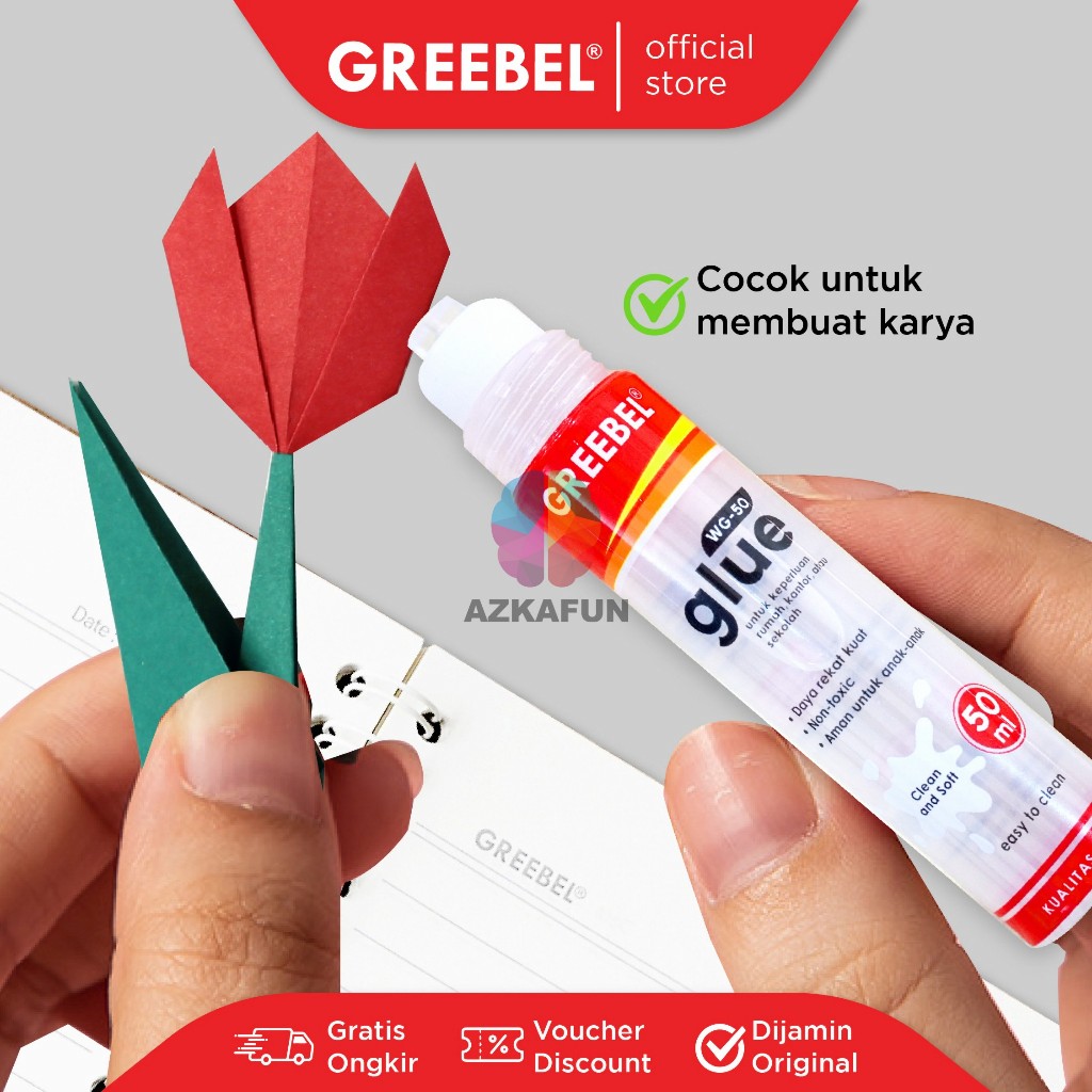 Jual GREEBEL Lem Perekat Kertas cair - lem kertas | Shopee Indonesia