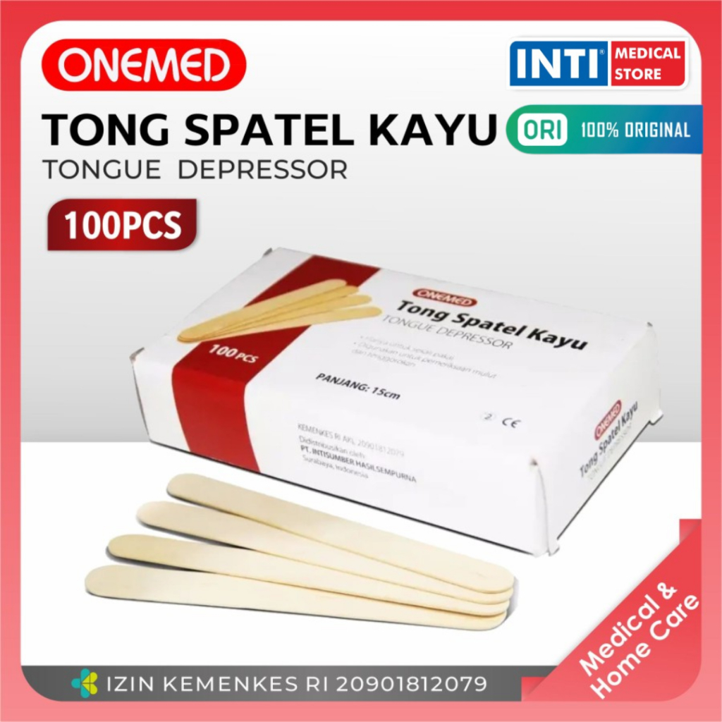 Jual Onemed | Spatel Kayu Sudip Lidah | Tongue Spatula Onemed Isi 100 ...