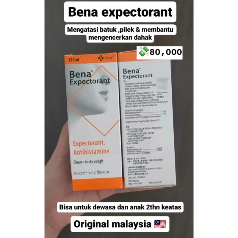 Jual READY Bena expectorant dijamin asli exp masih lama (PO penang) | Shopee Indonesia