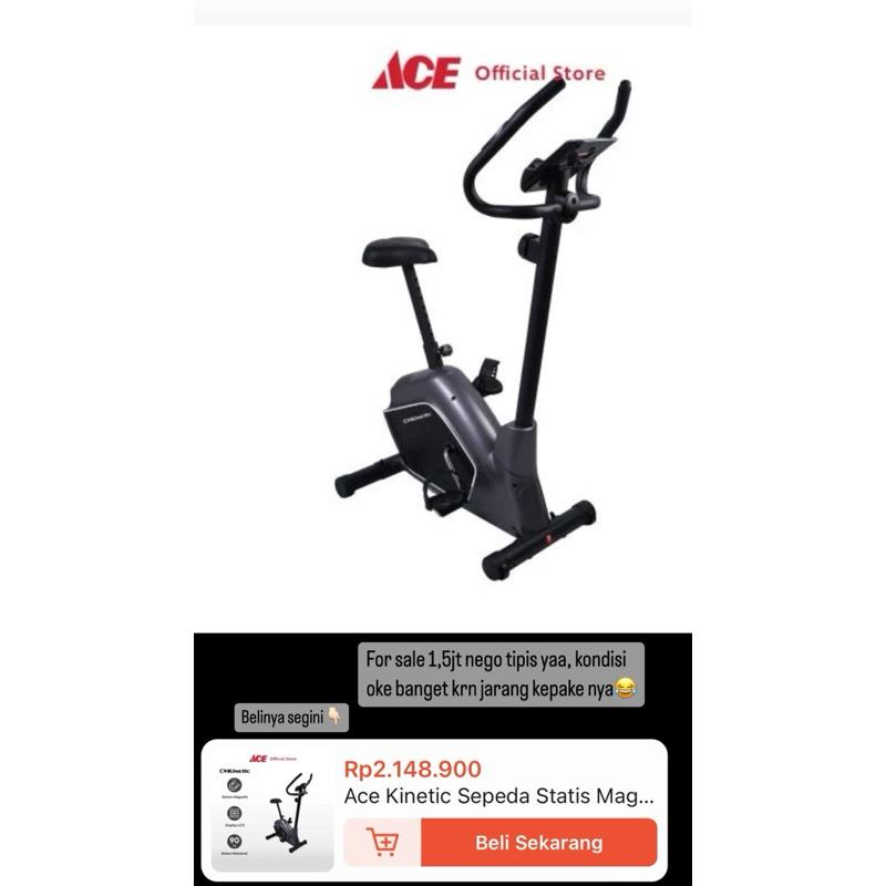 Jual kinetic sepeda statis brand ace hardware PRELOVED | Shopee Indonesia