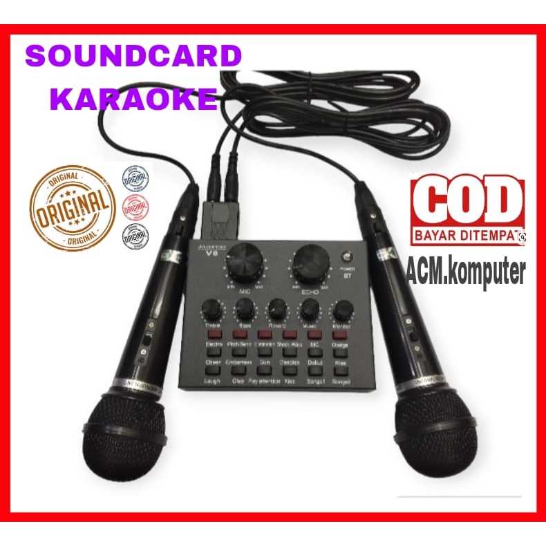 Jual Mixer Karaoke soundcard v8 mixer external sound card V8 audio ...