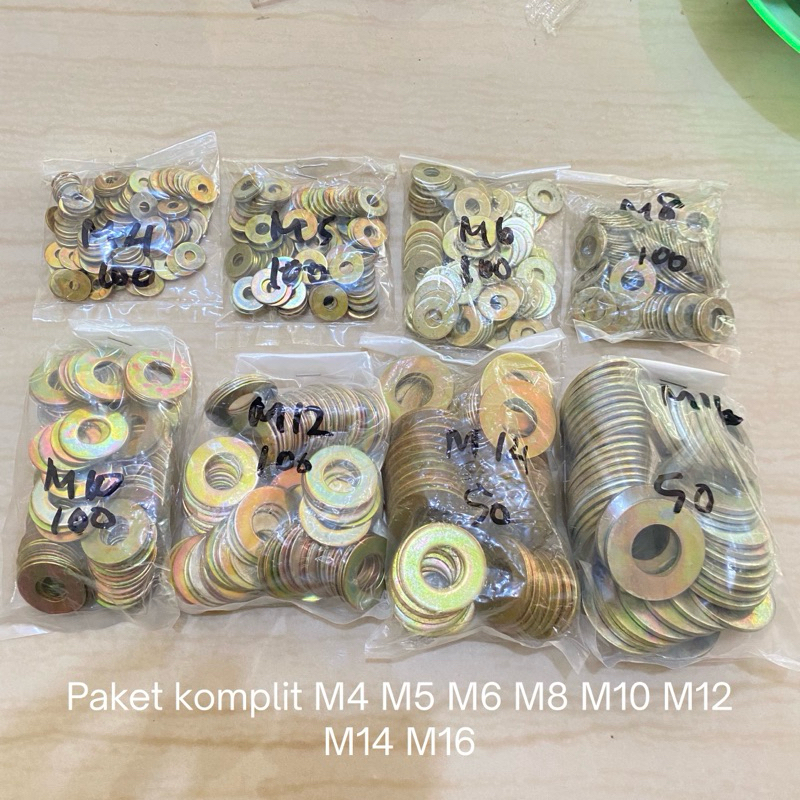 Jual paket ring komplit M4 M5 M6 M7 M8 M10 M10 M12 M14 M16 | Shopee Indonesia