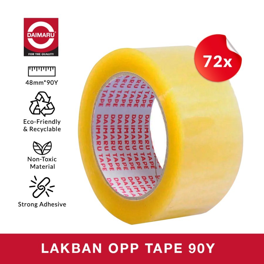 Jual Daimaru Lakban Bening Besar 2 Inch 48 x 90 Yard 1 Boks / 1 Box / 1 ...