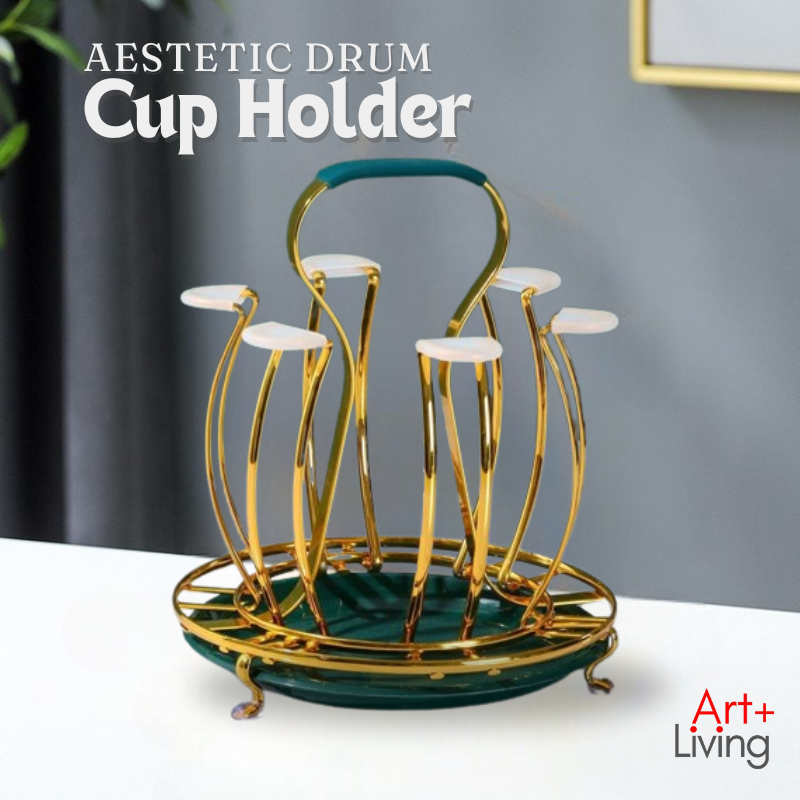 Jual Cup Holder Tempat Gelas 6 slot Rak Gantung Cangkir dengan Peniris ...