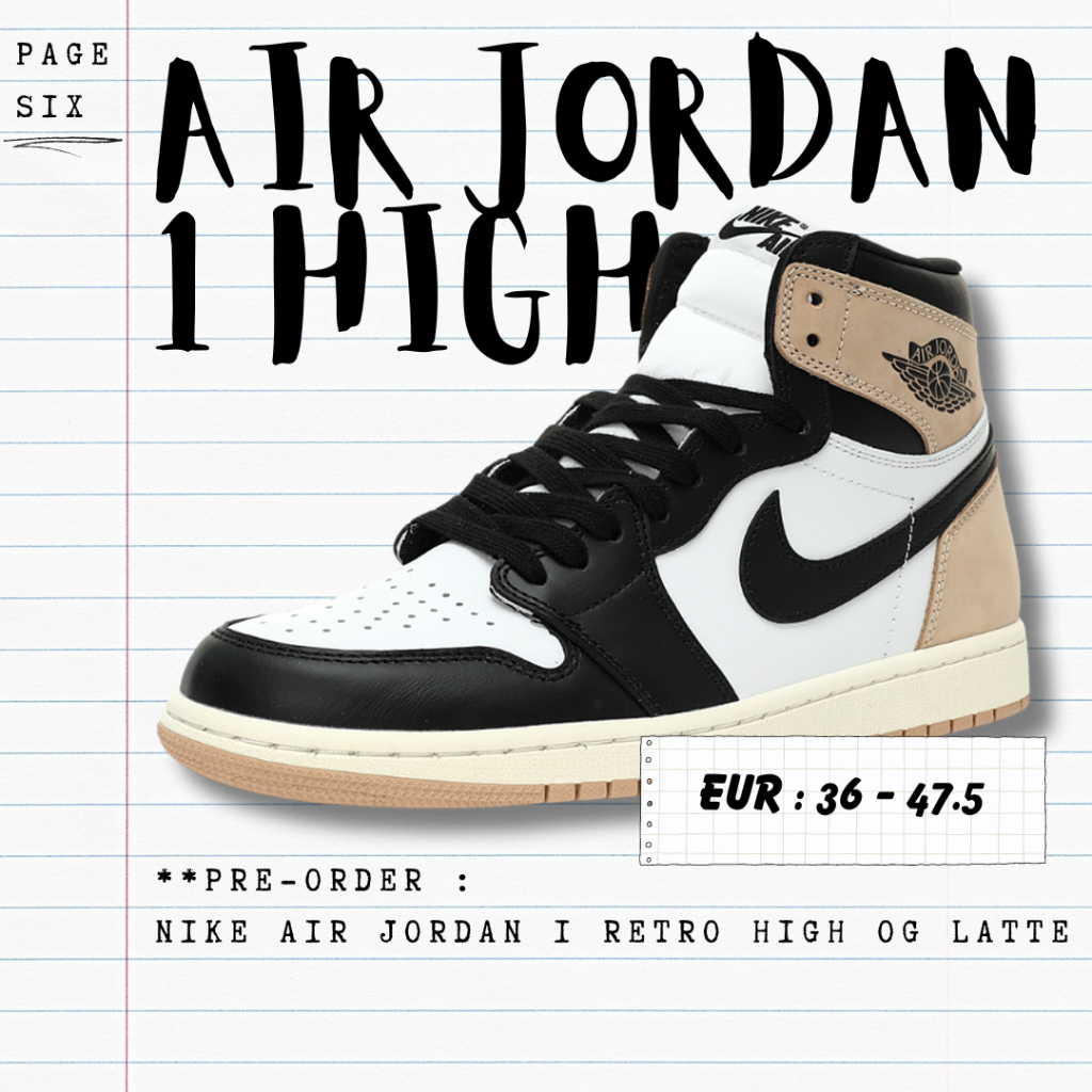 Jual Nike Air Jordan 1 Retro High OG Latte BNIB ORIGINAL MATERIAL ...