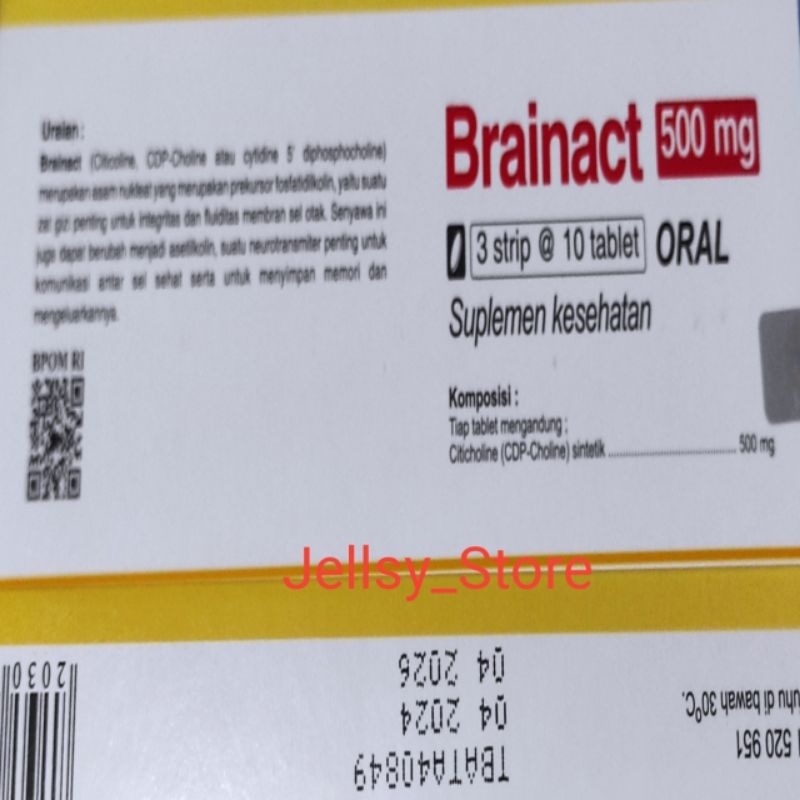 Jual Brainact 500 mg Box isi 30 Tablet (ED : 05/2026) | Shopee Indonesia