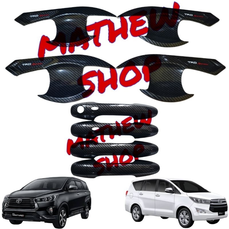 Jual Outer Door Handle Cover All New Innova Reborn TRD 2016 2017 2018 2019 2020 2021 2022 Carbon ...