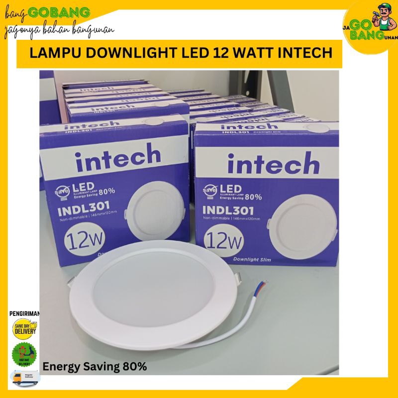 Jual LAMPU DOWNLIGHT LED 12 WATT INTECH | Shopee Indonesia