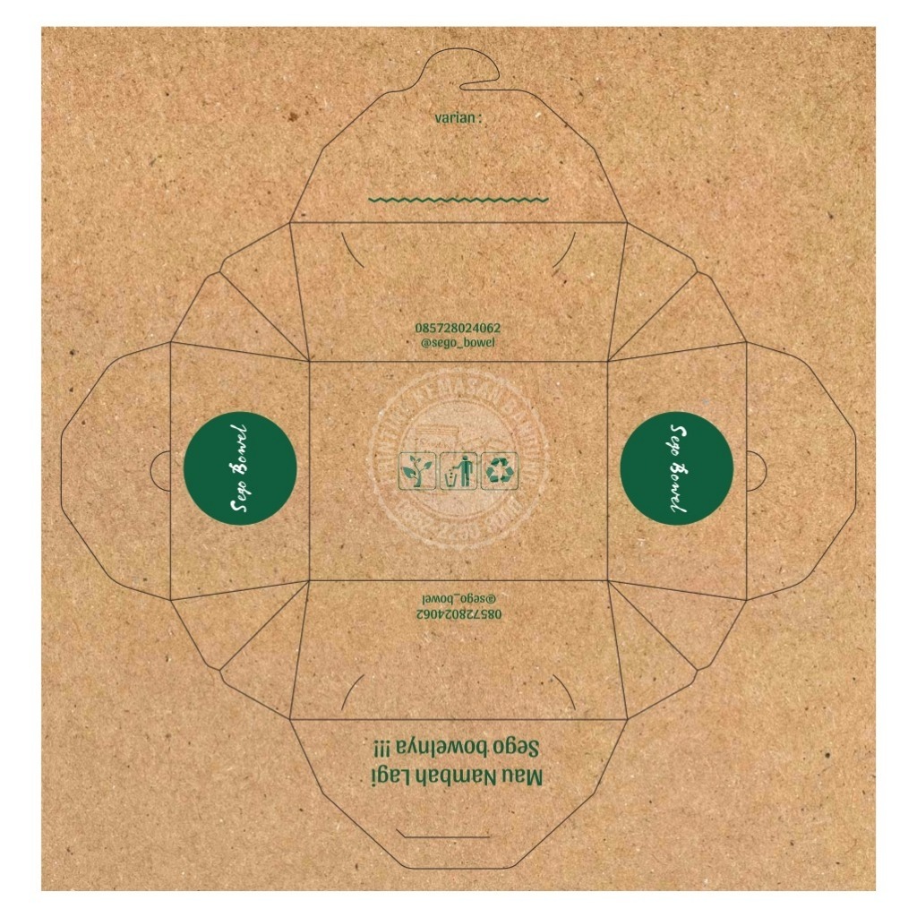 Jual Food Pail Rice Box Size L Custom Cetak Print Logo Merek Box ...