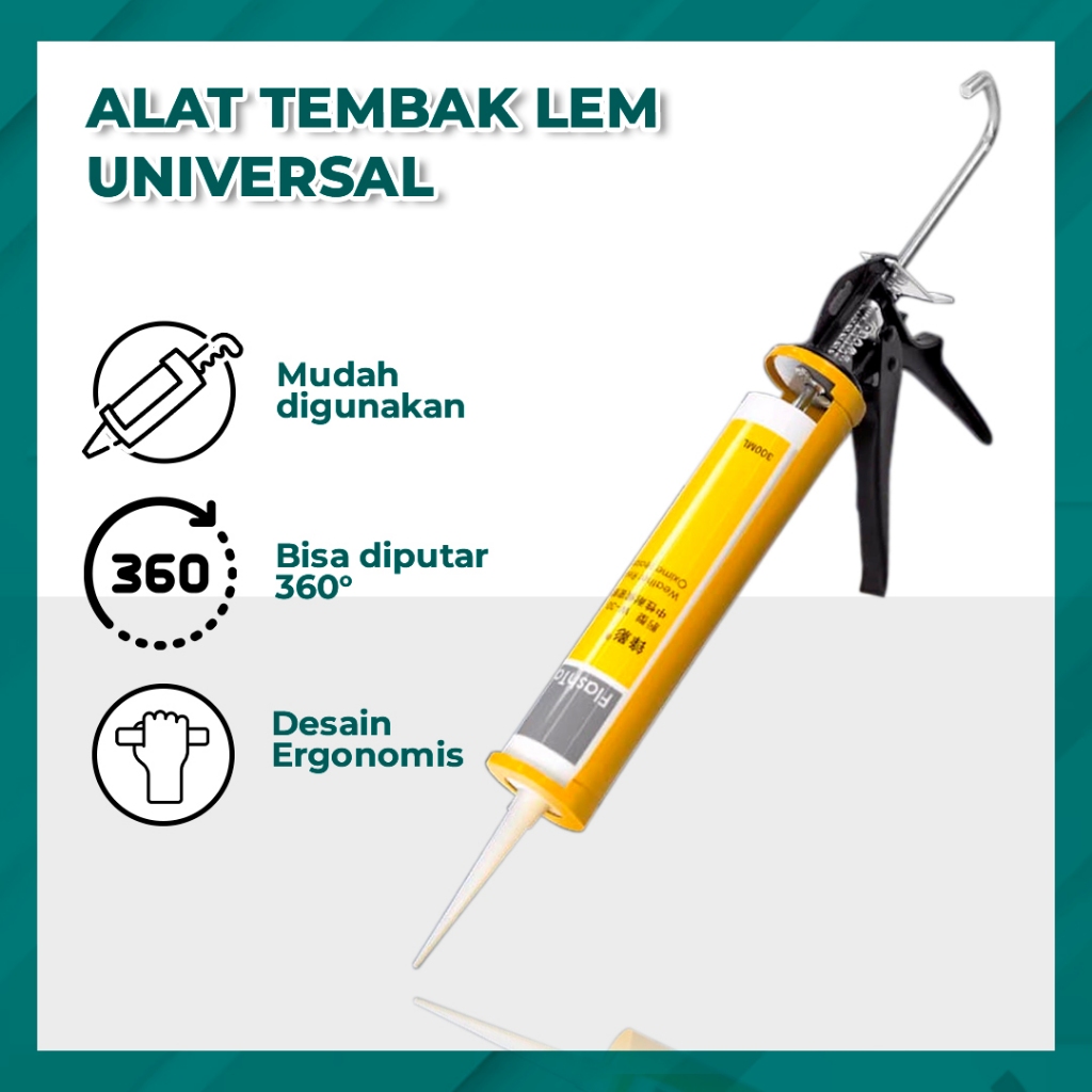 Jual Alat Tembak Lem Sealant / Gun Lem Kaca, Pintu, Toilet Original 100 ...