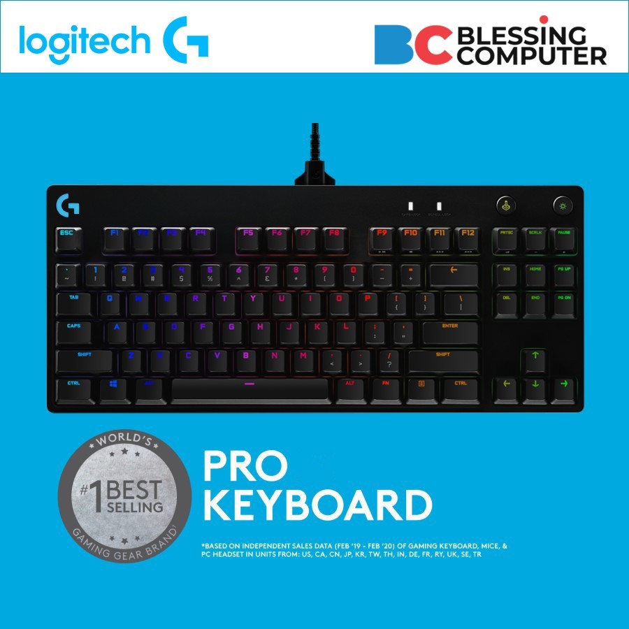 Jual Logitech G PRO GX BLUE CLICKY 920-009396 Mechanical Gaming ...