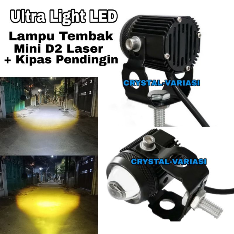 Jual Lampu Tembak Mini D2 Laser Plus Kipas Pendingin Sorot High Low ...