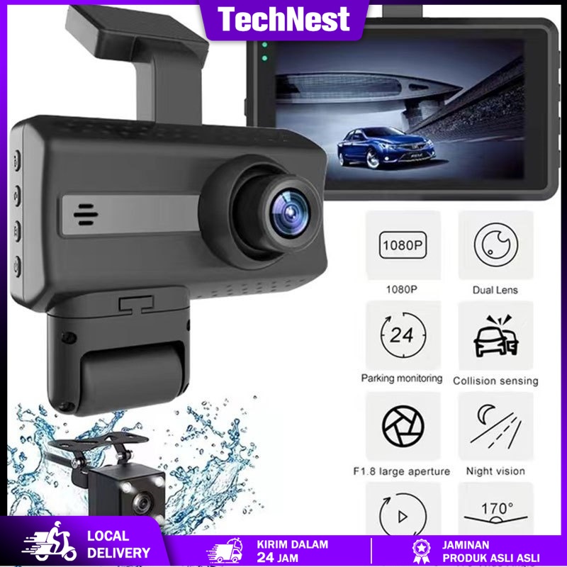 Jual Perekam Mobil Layar 3 Inci Resolusi 1080P HD Night Vision Depan ...