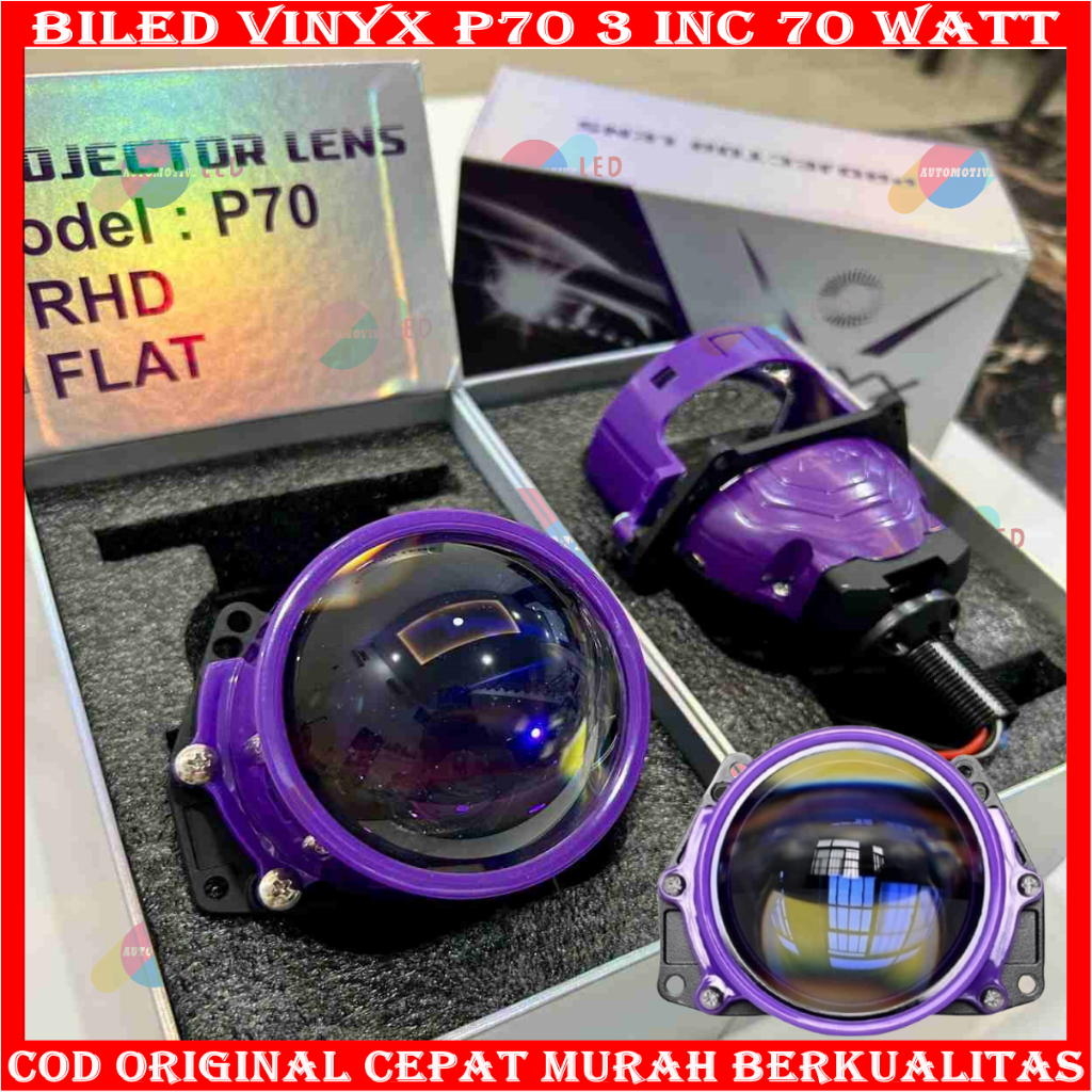 Jual ORIGINAL BILED PROJIE PROJECTOR VINYX P70 3 INCHI FREE DEVIL ...