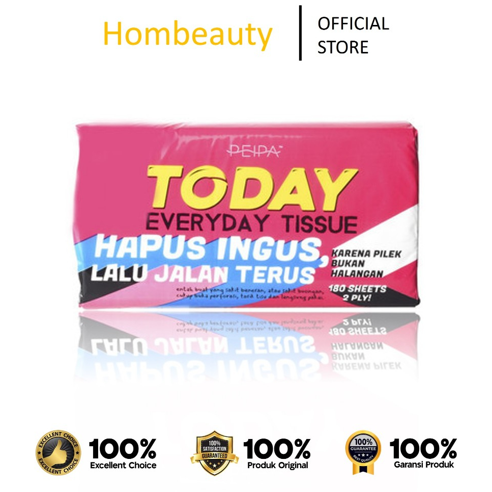 Jual Tissue Today 180 Sheets 2 PLY - Facial Tissue | Shopee Indonesia