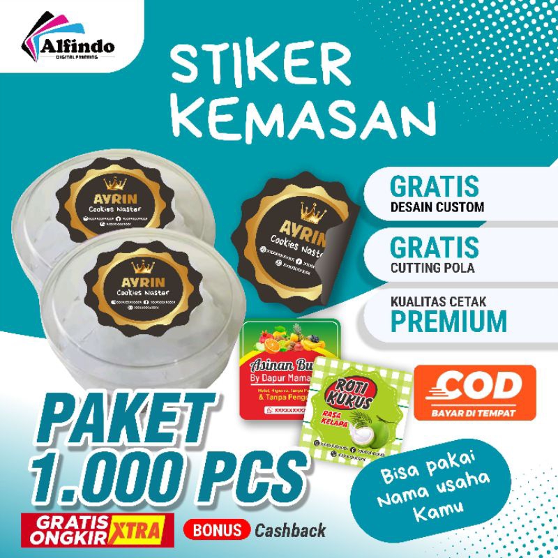 Jual PAKET 1000 STIKER LABEL / STIKER KEMASAN (DIAMETER 1-3cm) | Shopee ...
