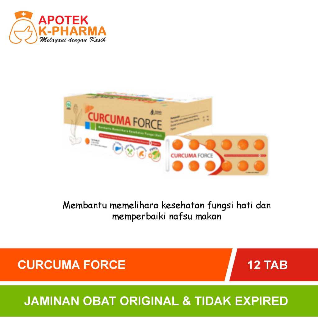 Jual Curcuma Force Strip Isi 12 Tablet Obat Original | Shopee Indonesia
