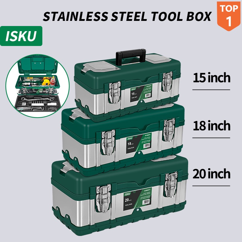 Jual ISKU Tool Box 20 inch 2 Susun/ Kotak Perkakas Ukuran Besar 20 ...