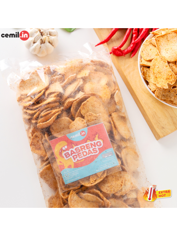 Jual Basreng Coin Pedas Gurih 500gr by Cemil.in | Shopee Indonesia