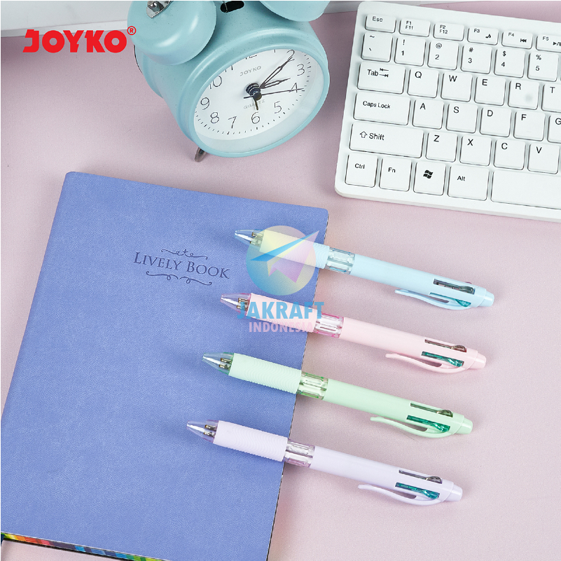 Jual (1 Pcs) Pulpen Ballpoint 4 Warna in 1 Pen JOYKO BP-348 QUACO 4 ...