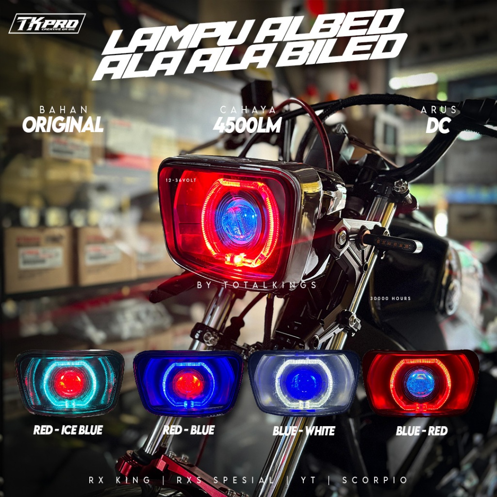 Jual LAMPU BILED RX KING RXS RXK YT OVAL LED ALBED BATOK RING ORIGINAL ...