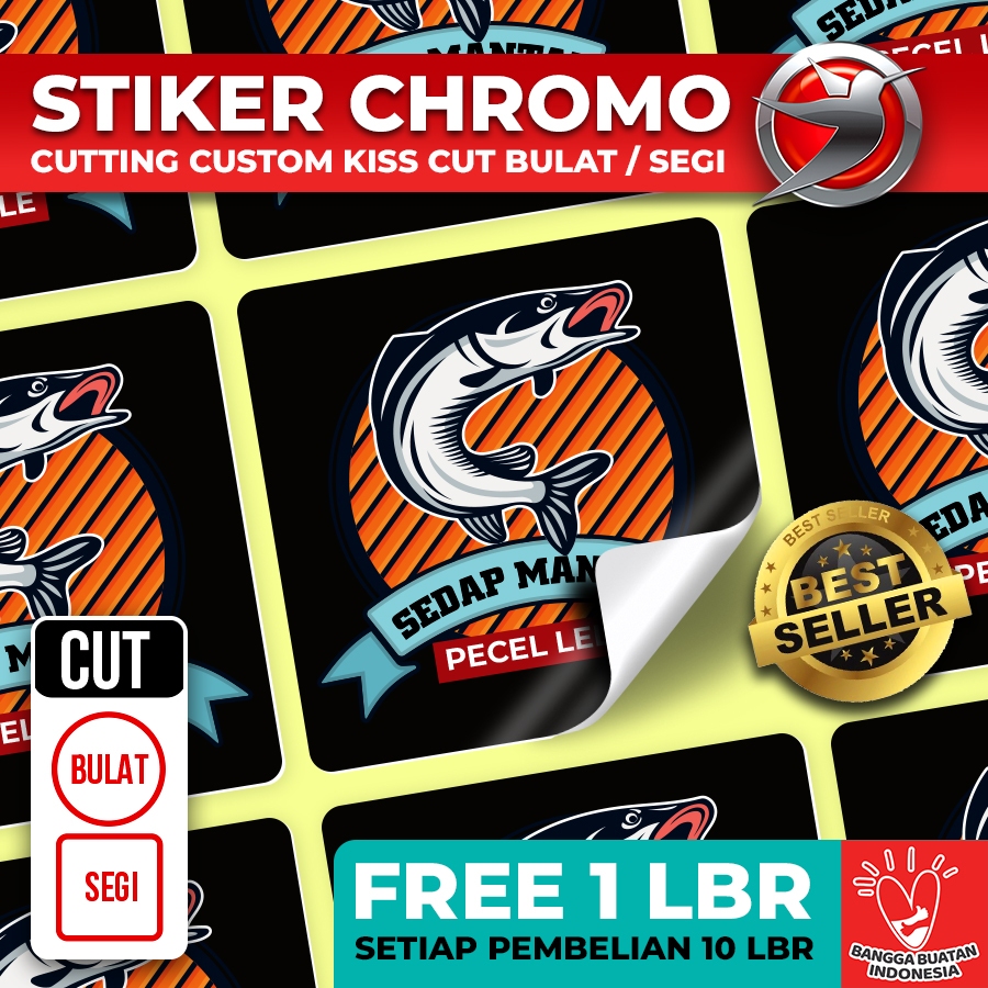 Jual Cetak Stiker Label Chromo A3+ Plus Cutting Print and Cut Sticker ...