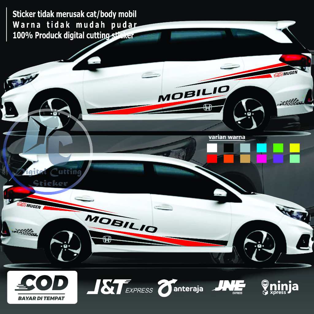 Jual Stiker Cutting Mobil Honda Mobilio Sticker List Mugen | Shopee ...