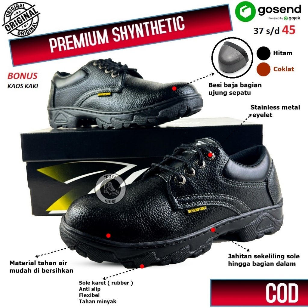Jual Sepatu Safety Original Sefty Shoes Sefti Kerja Proyek Lapangan ...