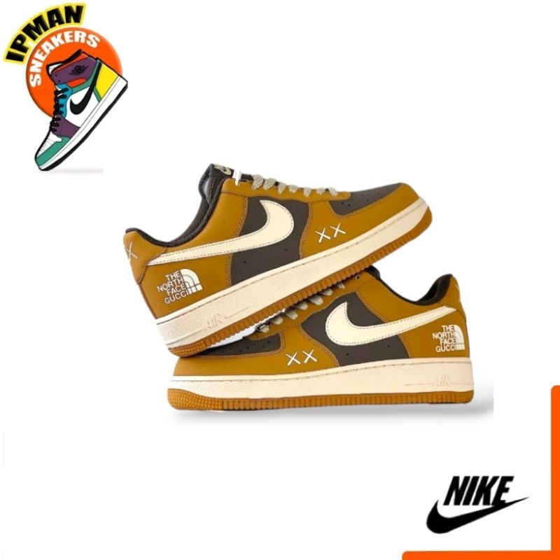 Jual Nike Air Force 1 Low The North Face Gucci Orange | Shopee Indonesia