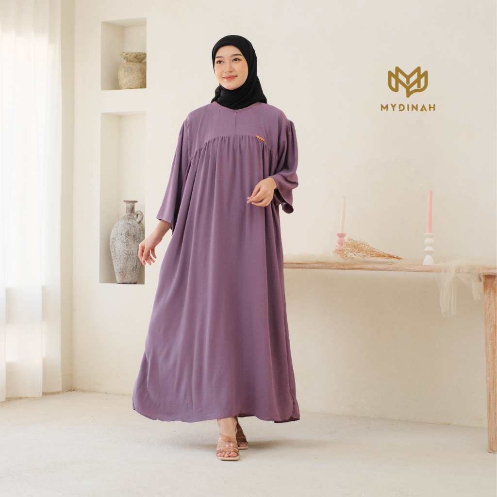Jual MYDINAH.CO Line Dress Baju Gamis Terbaru 2024 Jumbo Ld 140 Bahan ...