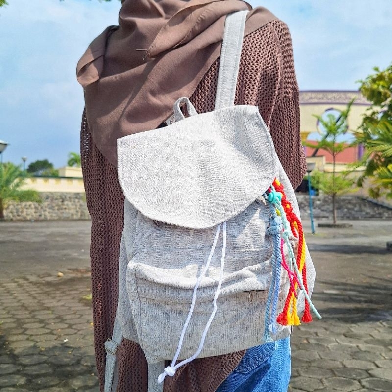 Jual TAS RANSEL VANYYA BAHAN KANVAS POLOS - TAS SEKOLAH RANSEL POLOS ...