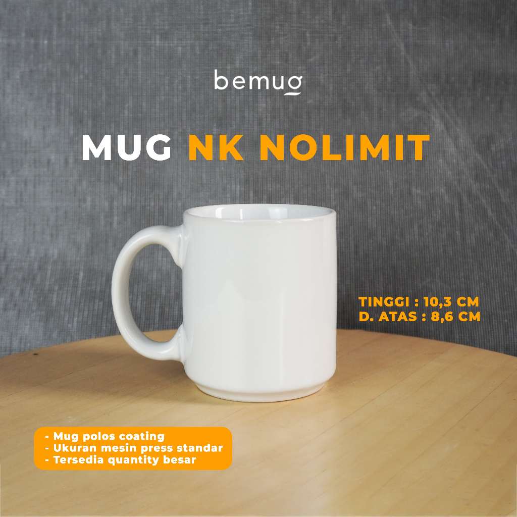 Jual Mug NK Nolimit Polos Coating Sublim Press Digital | Mug Lokal NK ...