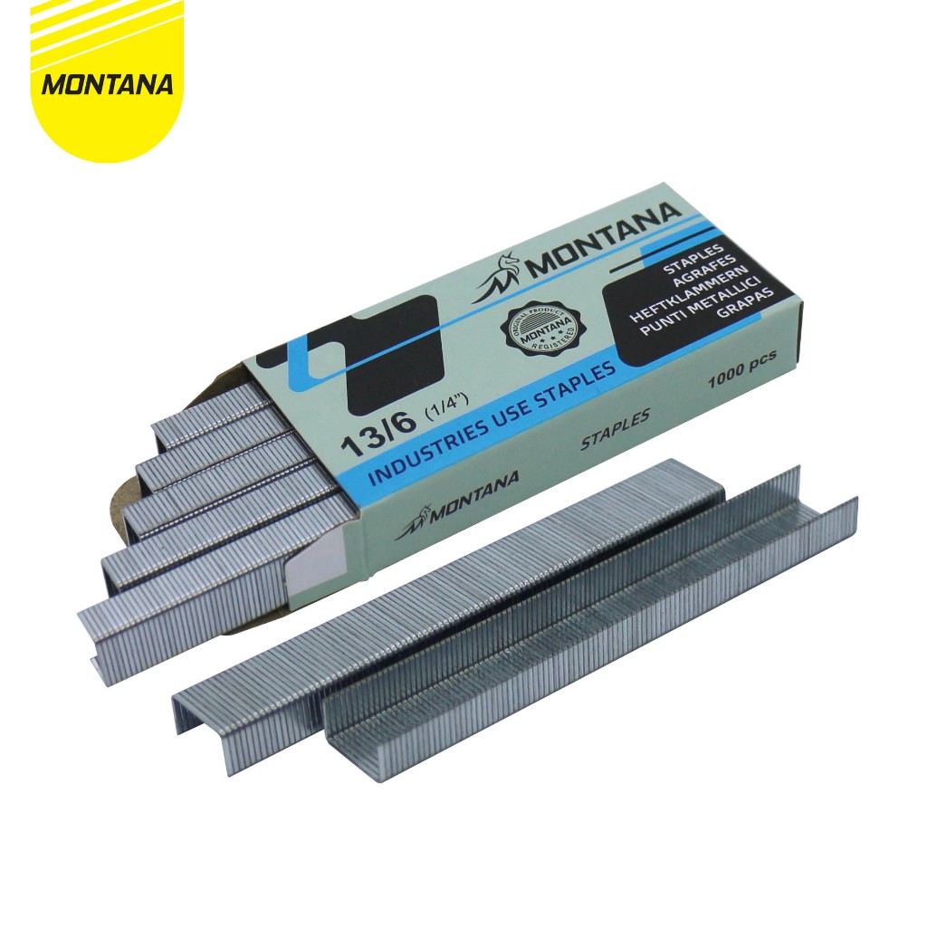 Jual MONTANA Staples Isi Stapler Tembak 45821 Refill Gun Tacker RS-13/6 ...