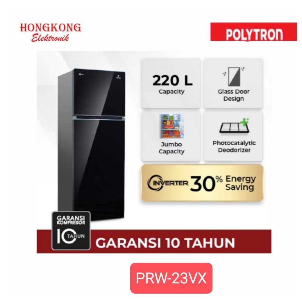 Jual KULKAS INVERTER 2 PINTU POLYTRON PRW-23VX | Shopee Indonesia