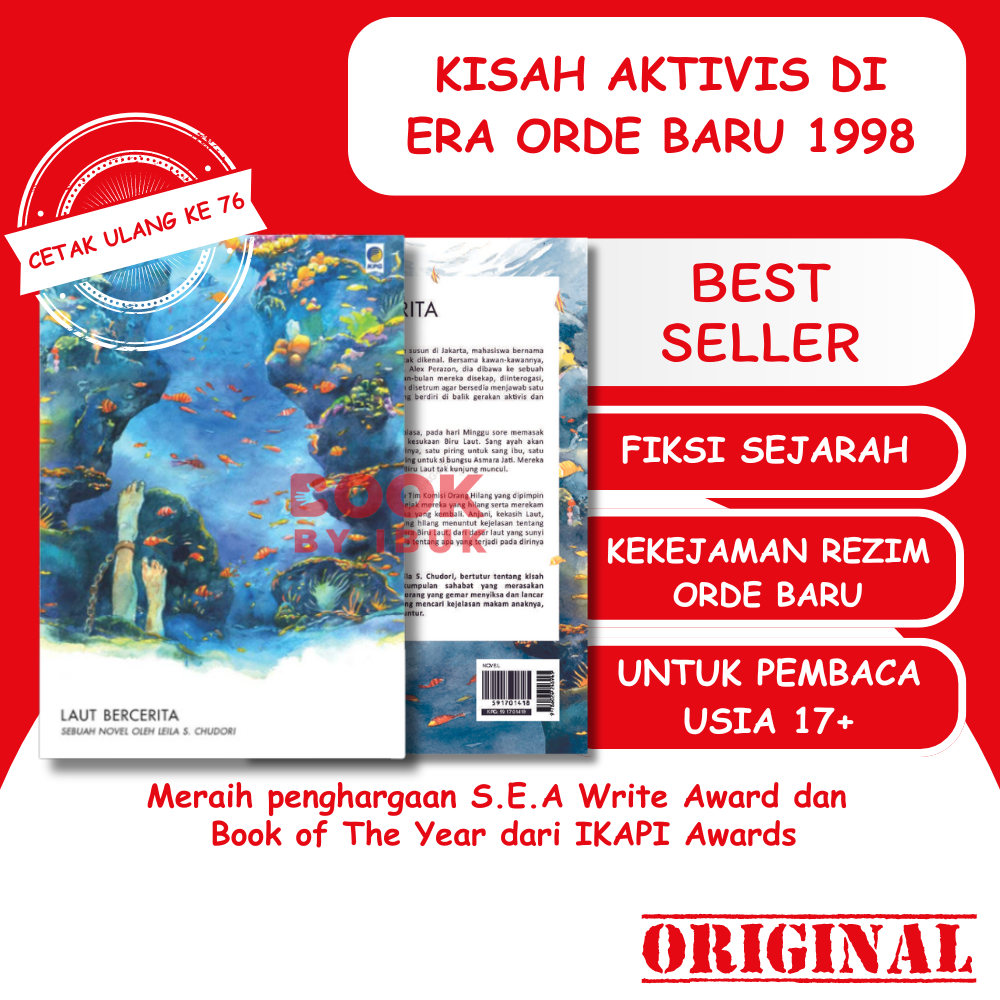 Jual Novel Laut Bercerita, Novel Best Seller, 17+, Leila S. Chudori ...