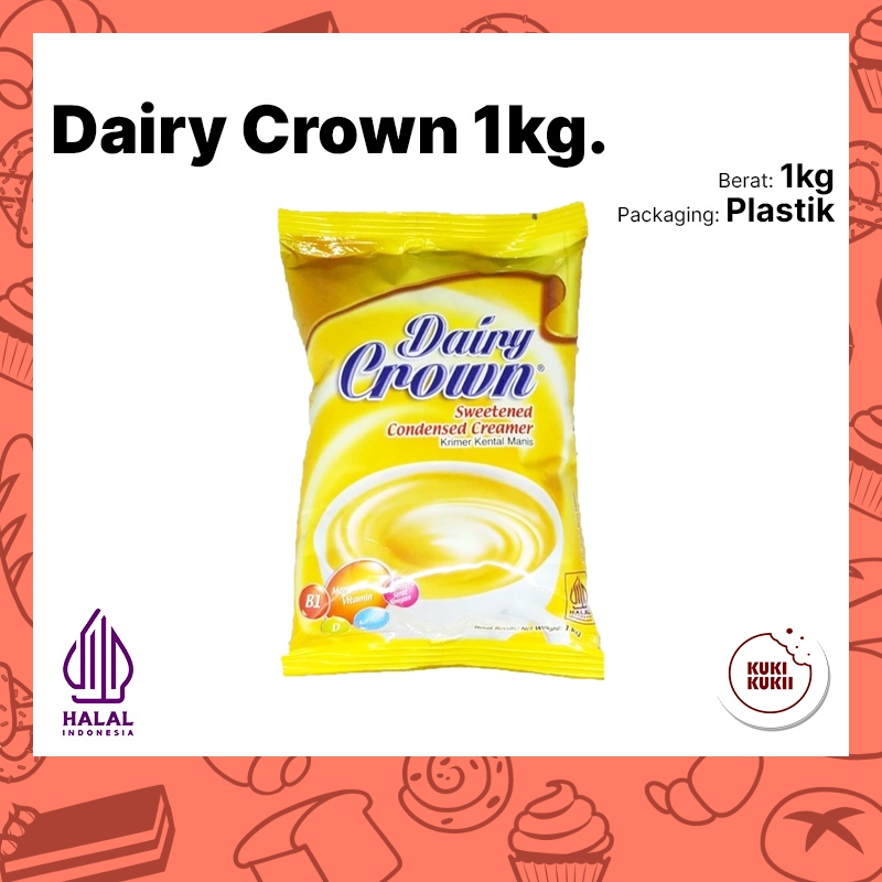 Jual Susu Kental Manis Dairy Crown 1kg | Susu Krimer Kental Manis Dairy Crown 1 kg | Shopee ...